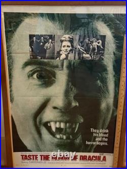 1970 ORIGINAL DRACULA Poster + Vintage Military Snap Frame Army Stamped ...