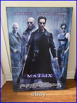 The Matrix Original Vintage 1999 Movie Poster Wood Frame Keanu Reeves ...